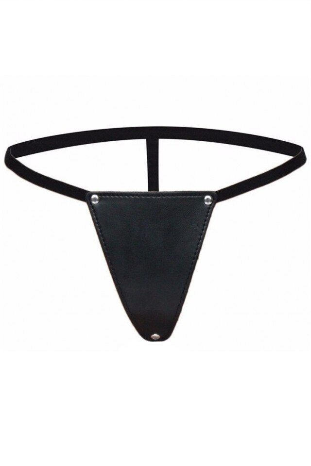 Chiloti Sexy G-String Piele Eco, Negru One Size - eMAG.ro