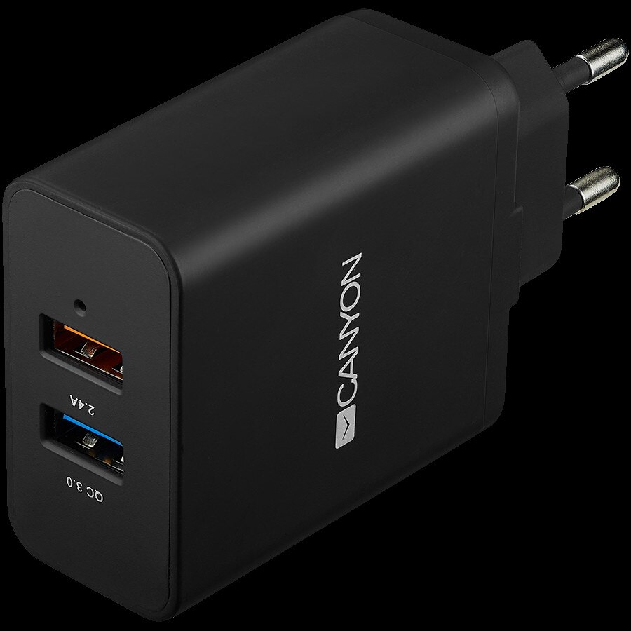 CANYON Universal 2xUSB AC charger (in wall) with over-voltage ...