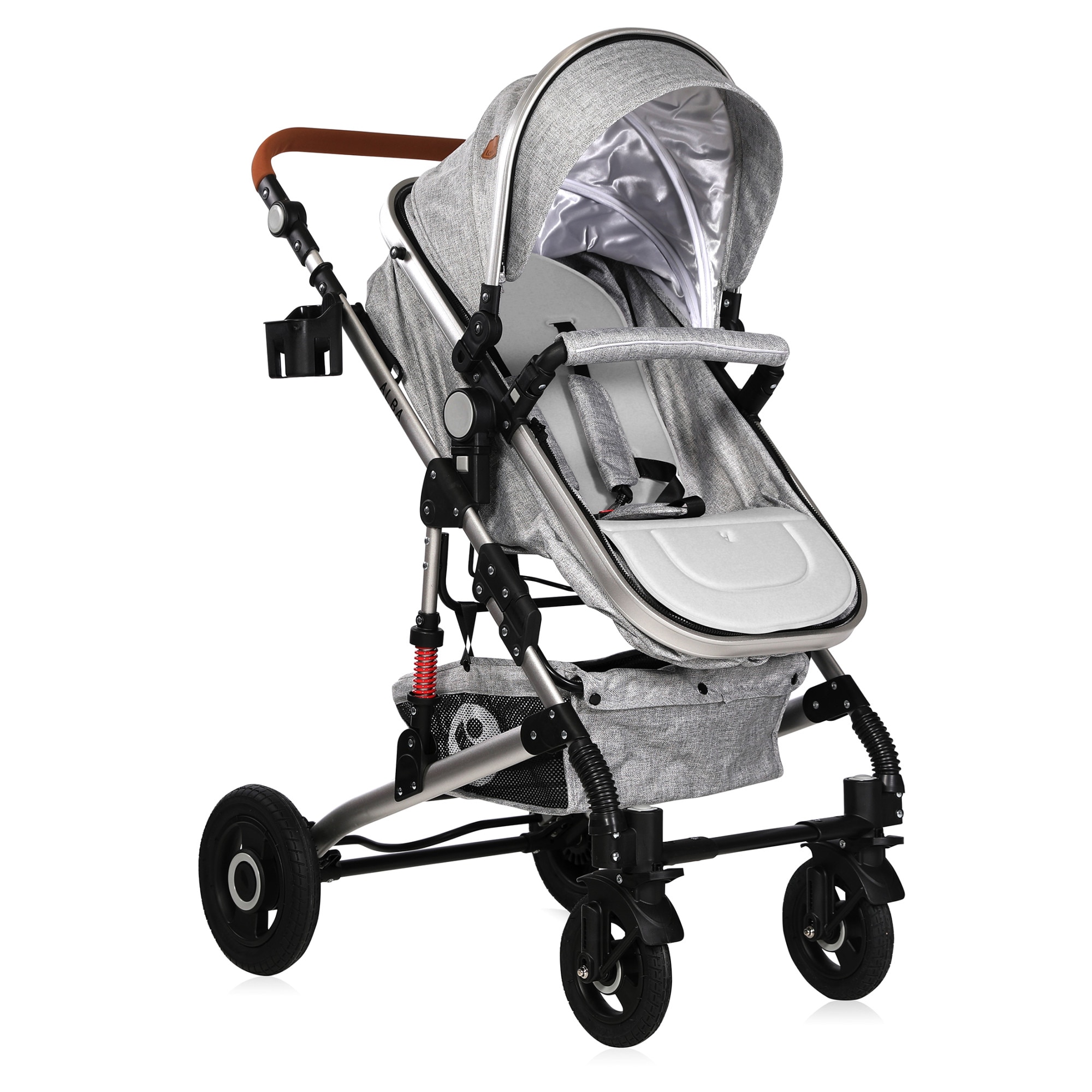Детска количка 3 IN 1 LORELLI Alba, Light Grey, Сива - eMAG.bg