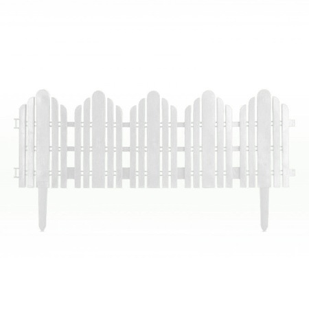 Bordura pentru pat de flori, gard, 61 x 30cm, material plastic, alb ...