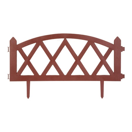 Gard flexibil, cu infigere in sol, plastic ABS, 59,5 x 24 cm, teracota ...