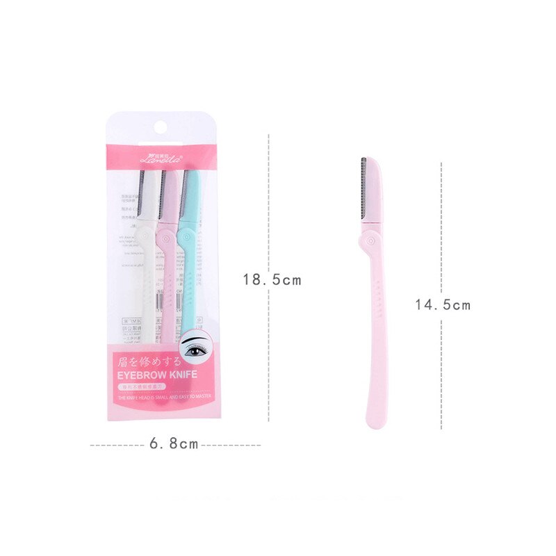 Set 3 lame trimmer Laneila pliabile, 33mm, pentru sprancene, barba ...
