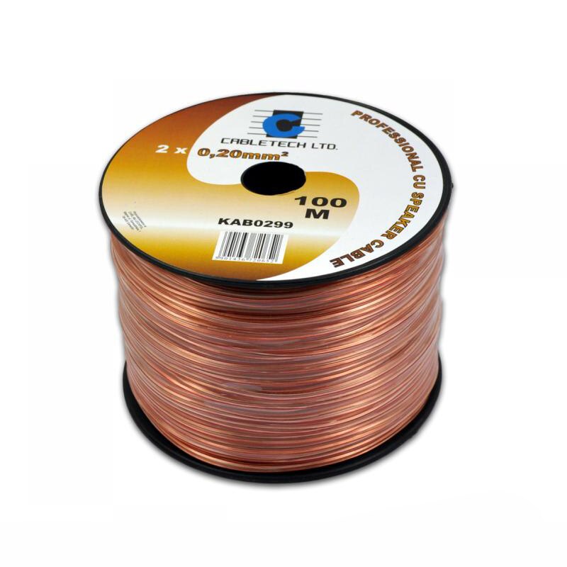 Cablu difuzor profesional, material Cupru, 2 x 1 mm2, Transparent ...