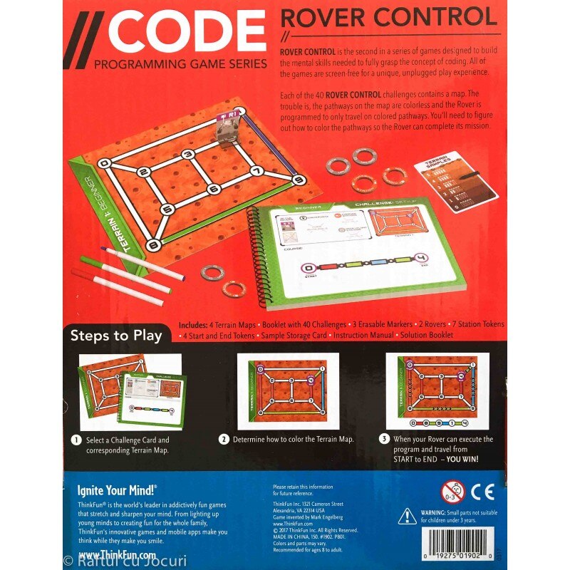 Joc de memorie, ThinkFun, CODE Rover Control Level 2 - eMAG.ro