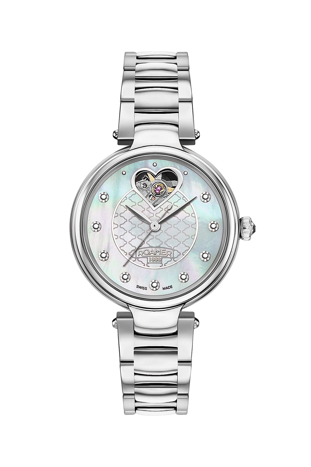 Roamer of Switzerland, Ceas automatic din otel inoxidabil, Argintiu ...