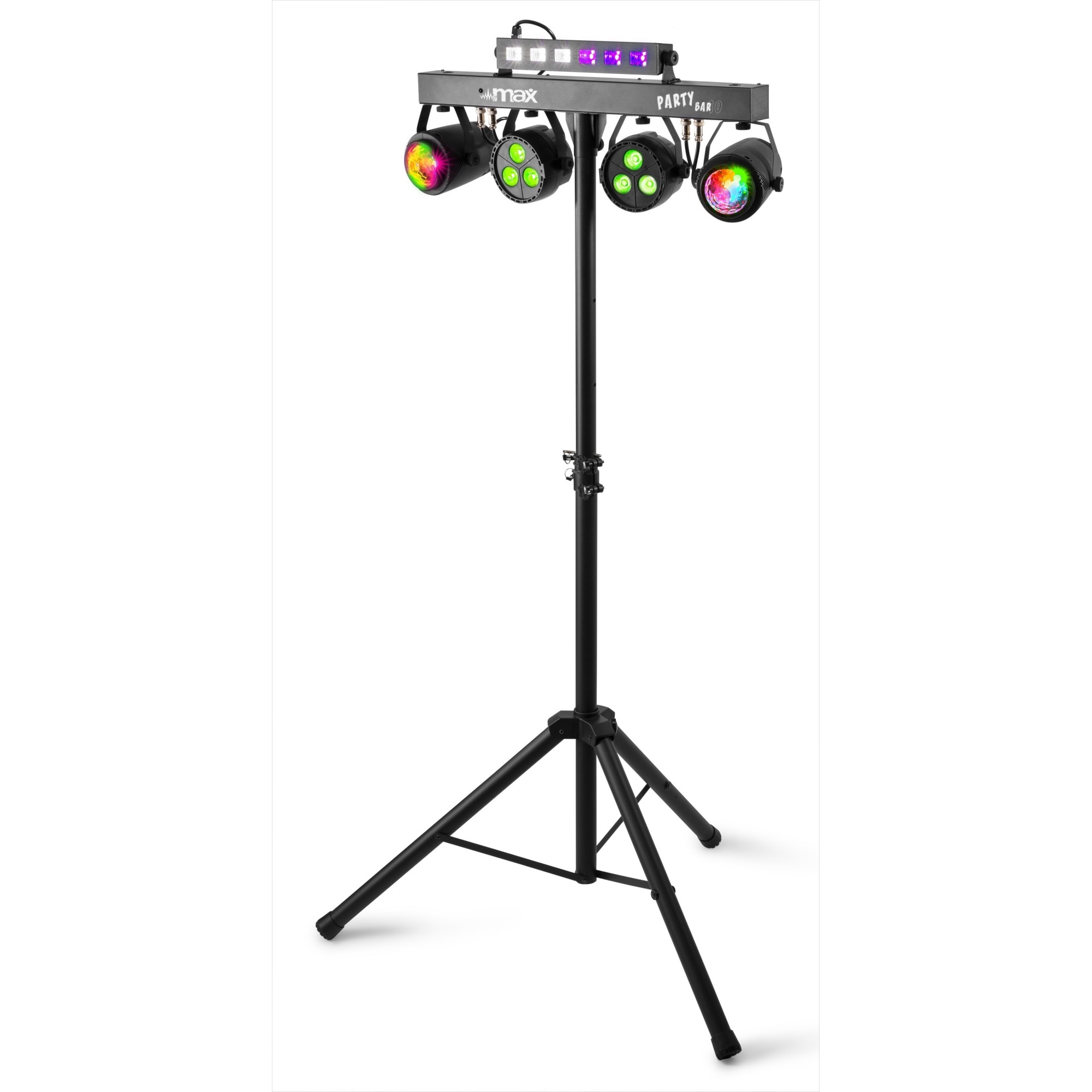 Set de lumini cu acumulator Li-Ion, 2x Jelly Moon RGBW, 2x PAR RGBW, 1x ...