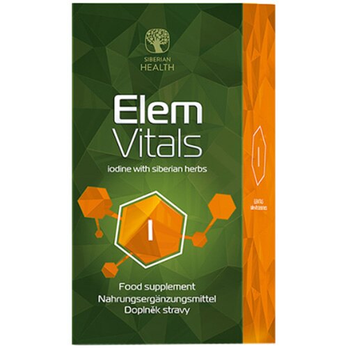 Supliment alimentar Elemvitals Iod cu Ierburi din Siberia, 60 capsule ...
