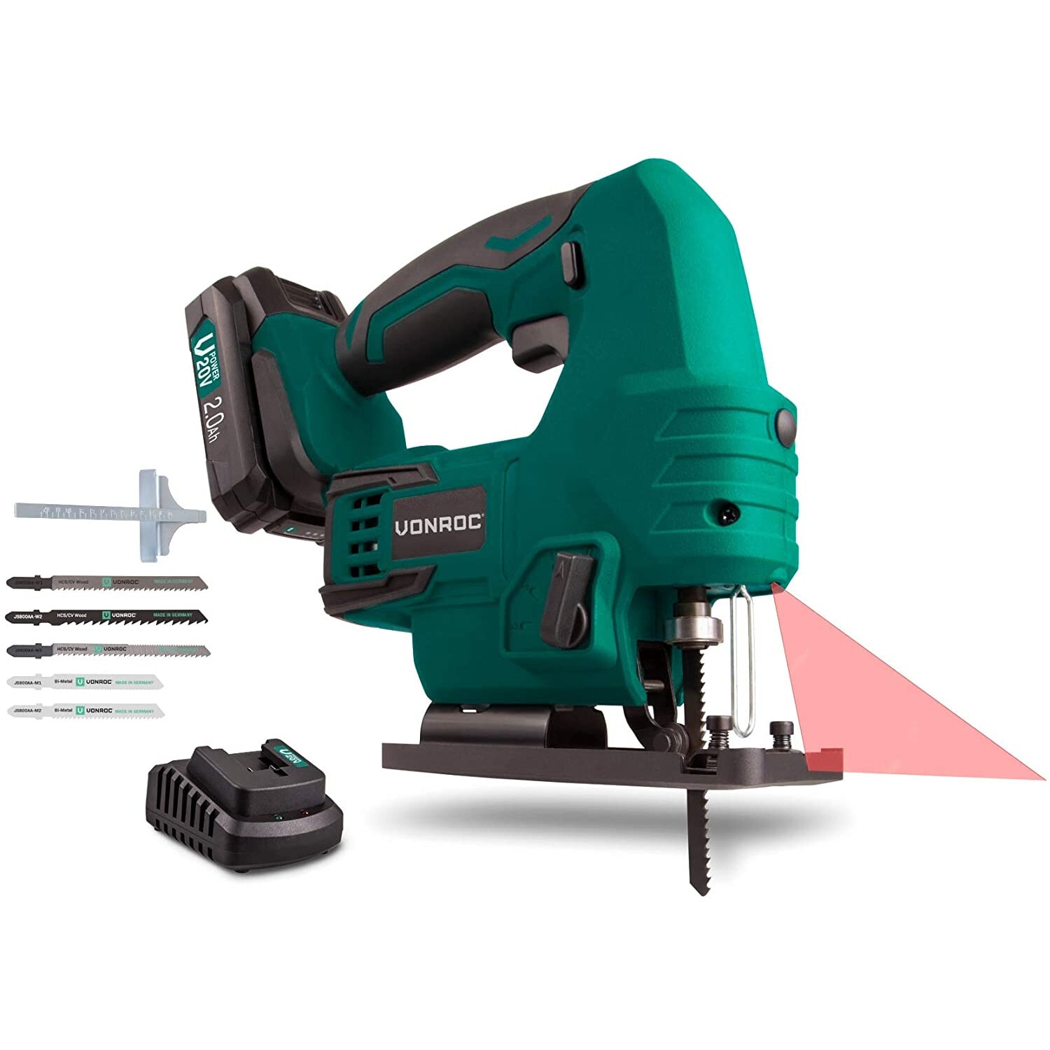 Fierastrau pendular VONROC S4_JS501DC, 2.0Ah 20V, 3+1 pozitii de ...