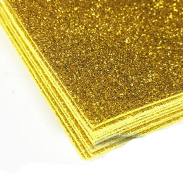 Hartie gumata decorativa, glitter, auriu, 60x40 cm, set 12 buc - eMAG.ro