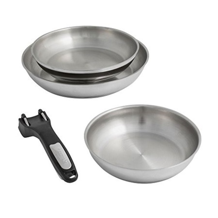 Set 3 tigai inox, cu maner, Sitram, 20/24/28 cm - eMAG.ro