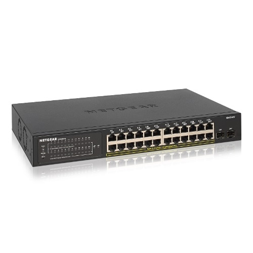 Switch Netgear S350 Series GS324TP, 24 x 10/100/1000 Gigabit Smart ...