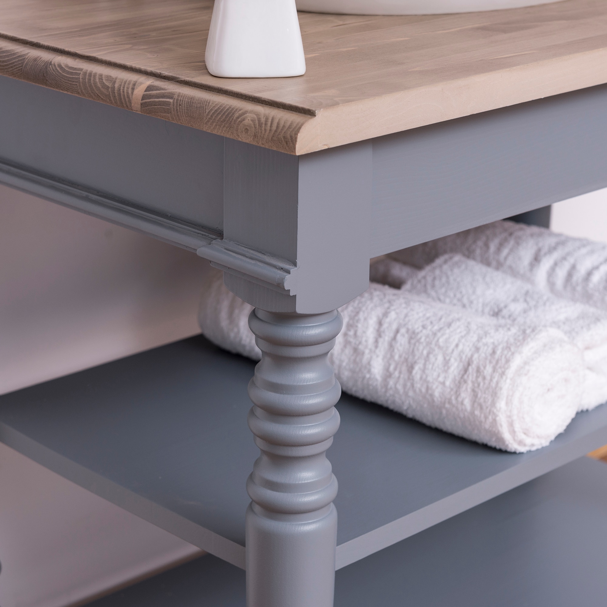 Francia stílusú fenyőfa mosdószekrény (PR658-TopP037_P042) - eMAG.hu