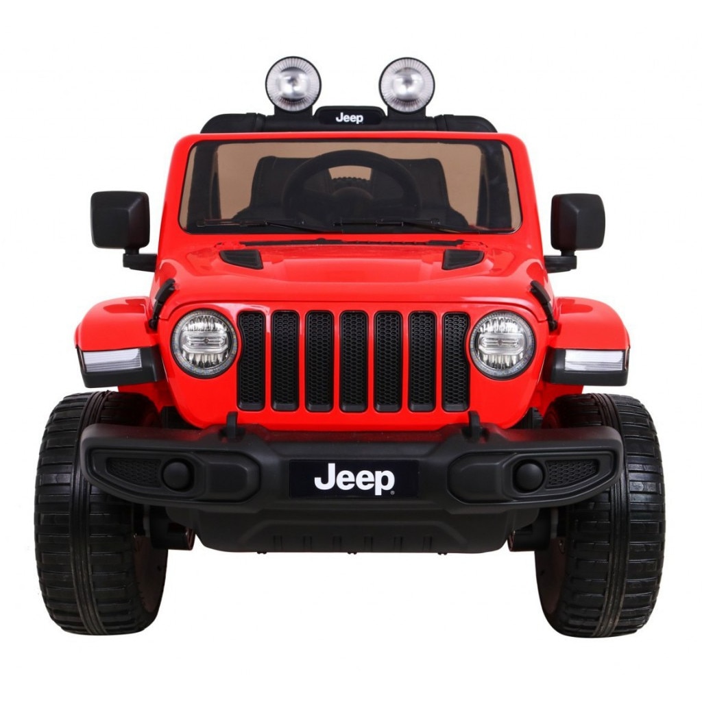 Masina cu baterie, Ramiz, Model Jeep Wrangler Rubicon, Rosu - eMAG.ro