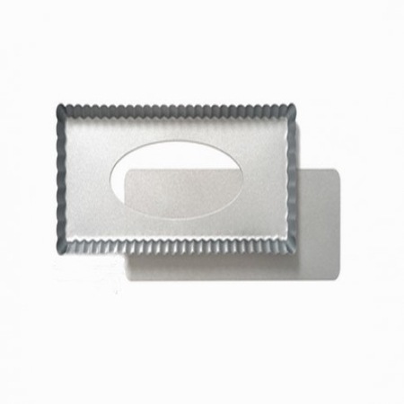 Tepsi téglalap alakú tortákhoz, tapadásmentes rozsdamentes acél, Decora ...