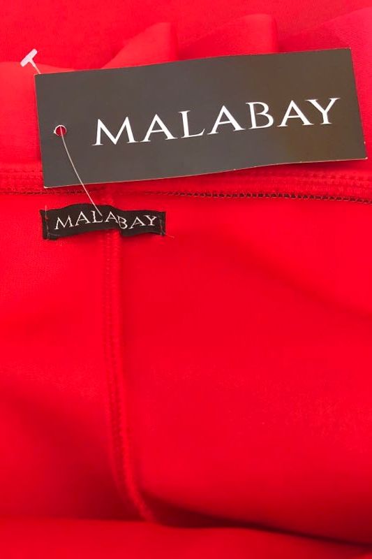 Елегантна червена бална рокля MALABAY, S - eMAG.bg