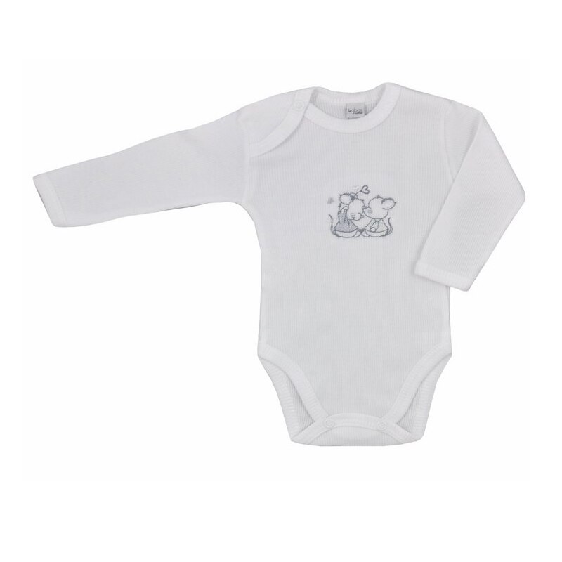 Body cu maneca lunga pentru bebelusi Koala Misio 3034, Alb, 68 cm - eMAG.ro