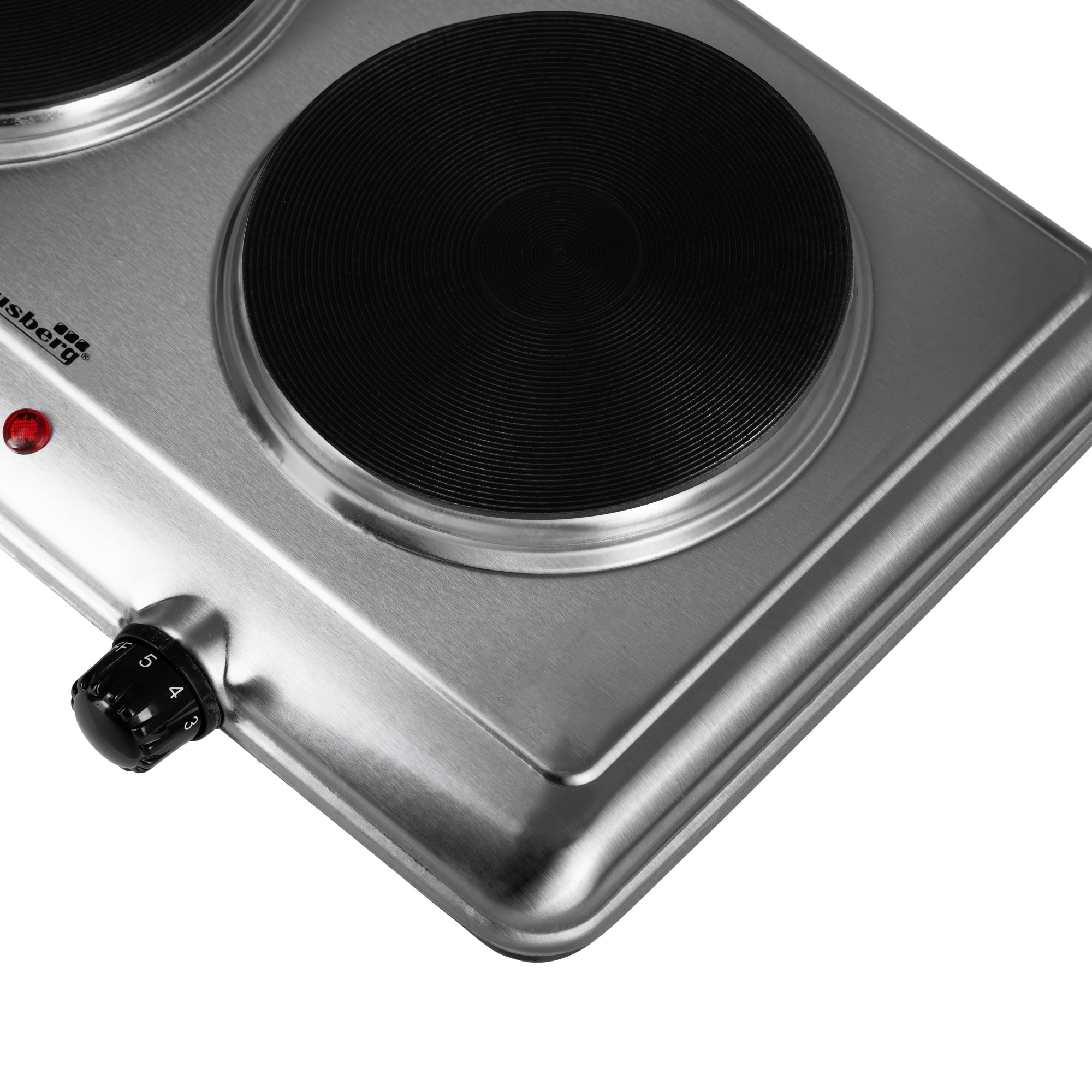 Plita electrica 2Q HB-545, Inox, 1500W+1000W - eMAG.ro