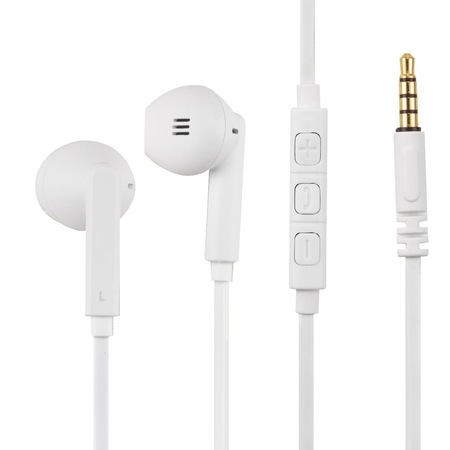 Casti In-ear pentru telefon, Poss, Microfon, jack 3.5mm, Alb - eMAG.ro