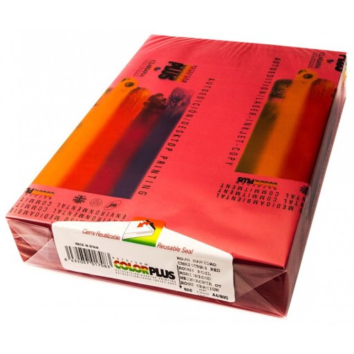 Hartie colorata 80g/mp A4 500 coli Rosu - ColorPlus - eMAG.ro