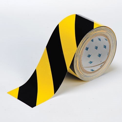 766I Banda adeziva de marcare galbena cu negru 50mmx33m - eMAG.ro