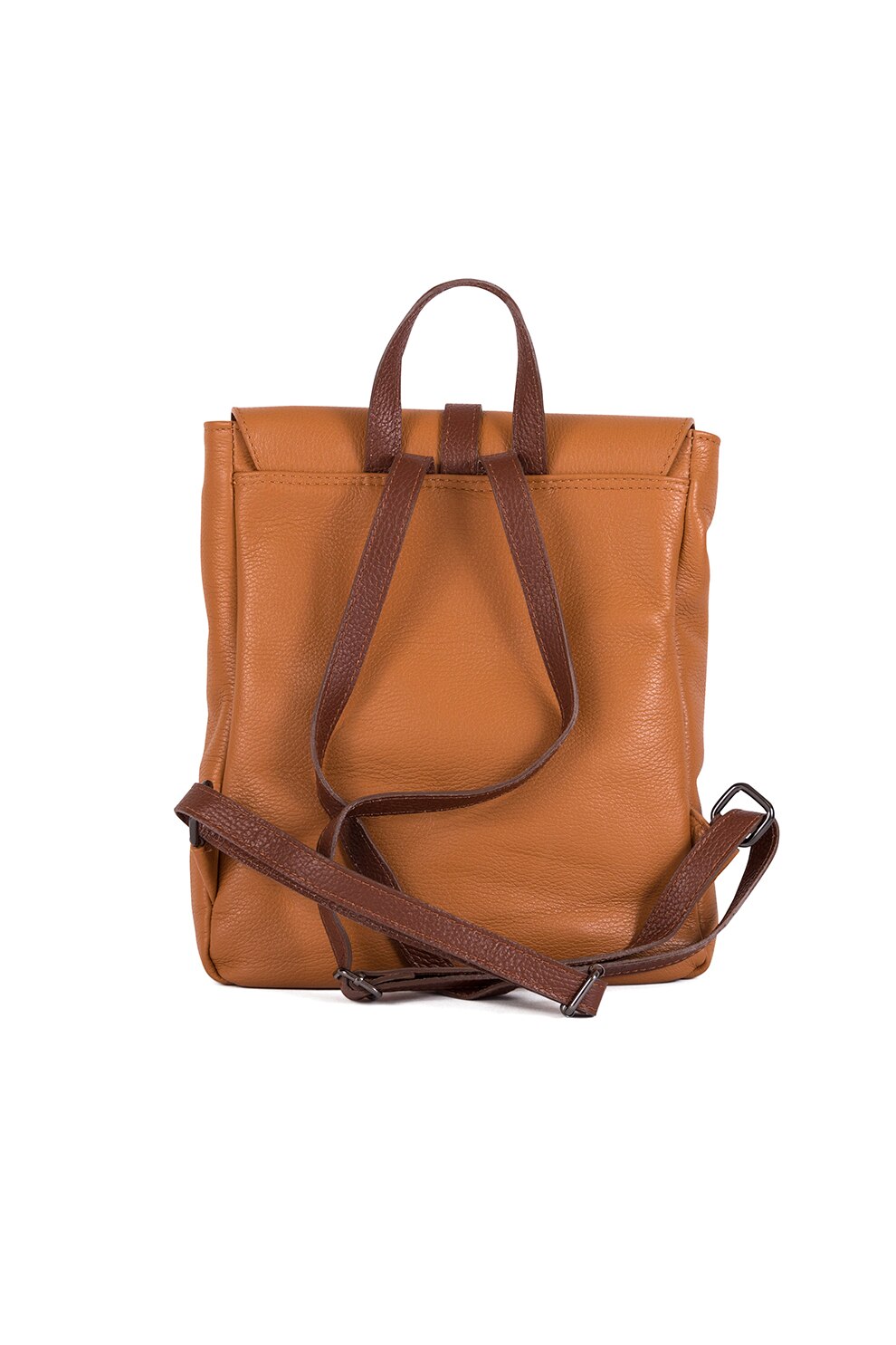 Lucca Baldi, Rucsac de piele cu detaliu catarama Asola, Maro Caramel ...