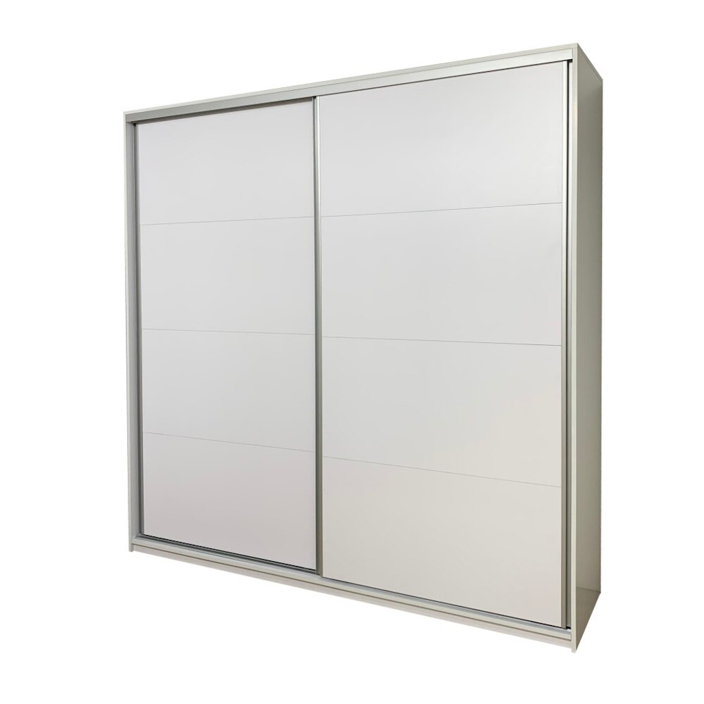 Dressing cu usi glisante 4f, Alb, H 240 x L 220 x A 60 cm, PAL 18 mm ...