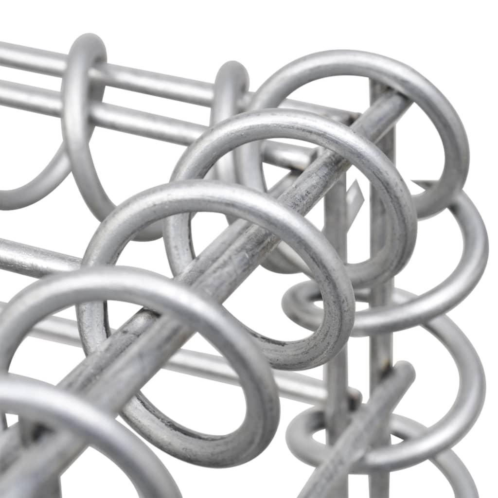 Gard tip gabion, vidaXL, Otel galvanizat, 600 x 30 x 200 cm, Argintiu ...