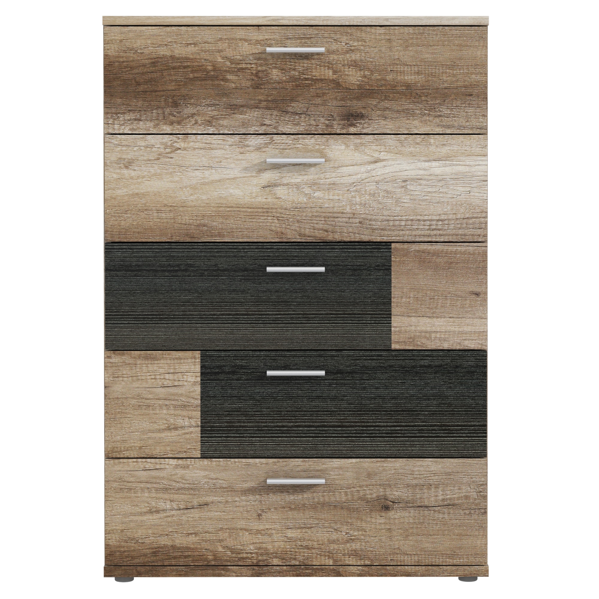 Comoda Kring Tetris, 80x119x41.3 cm, culoare stejar Antic/touchwood, 5 ...