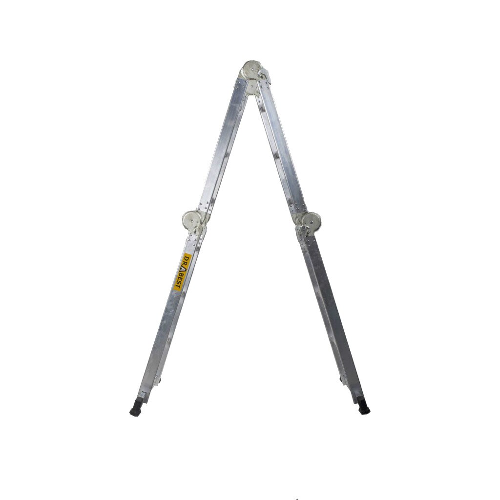 Scara articulata pliabila, aluminiu, 4x3 trepte, 150 kg, Drabest - eMAG.ro