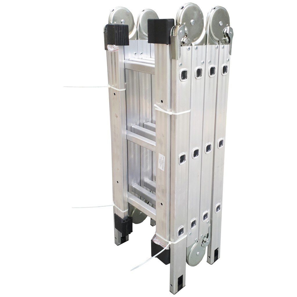 Scara articulata pliabila, aluminiu, 4x3 trepte, 150 kg, Drabest - eMAG.ro