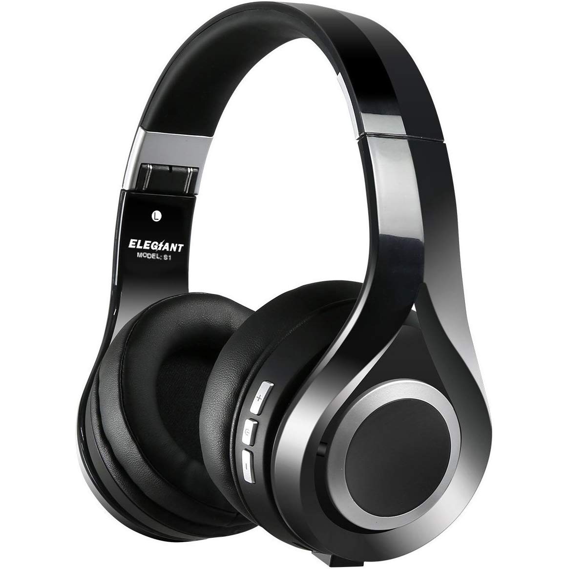 Casti audio Over-Ear Elegiant S1, Gaming, Pliabile, Wireless, Negru ...