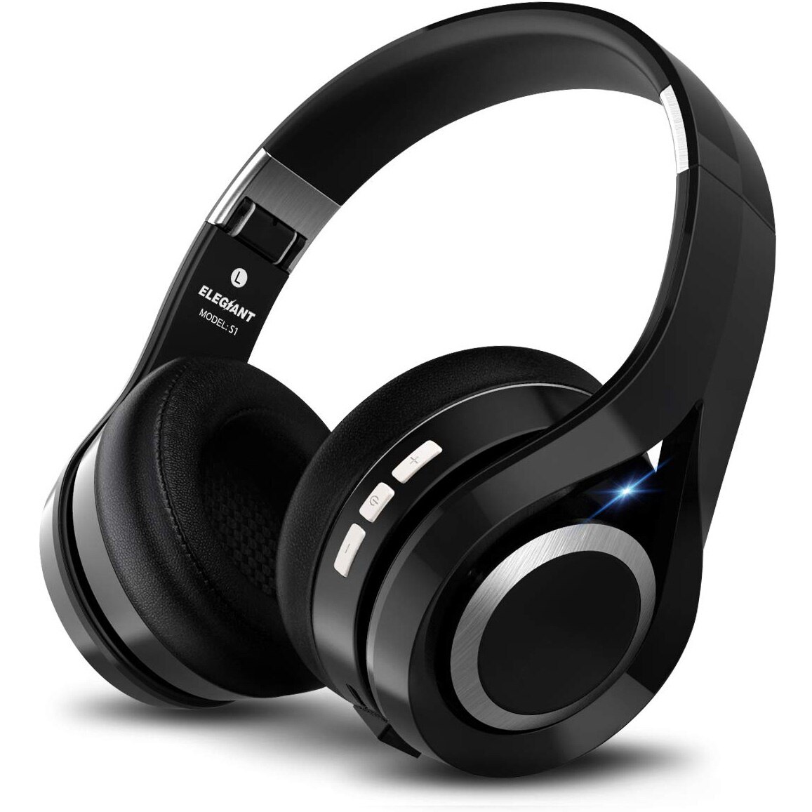 Casti audio Over-Ear Elegiant S1, Gaming, Pliabile, Wireless, Negru ...