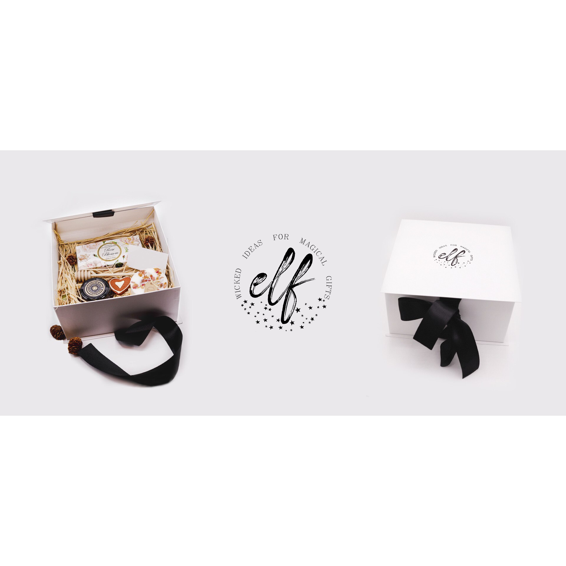 Cutie cadou Romantic Elf, Elf Box, sapun, lumanare parfumata, miere ...
