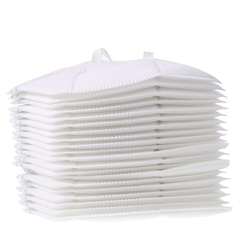 Set 20 bucati, Masca Chirurgicala N95, 3 straturi, Alb - eMAG.ro