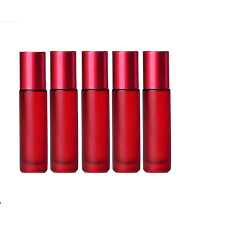 Set 5 recipiente cosmetice sticlute roll-on 5 ml DROPY®, pentru uleiuri ...