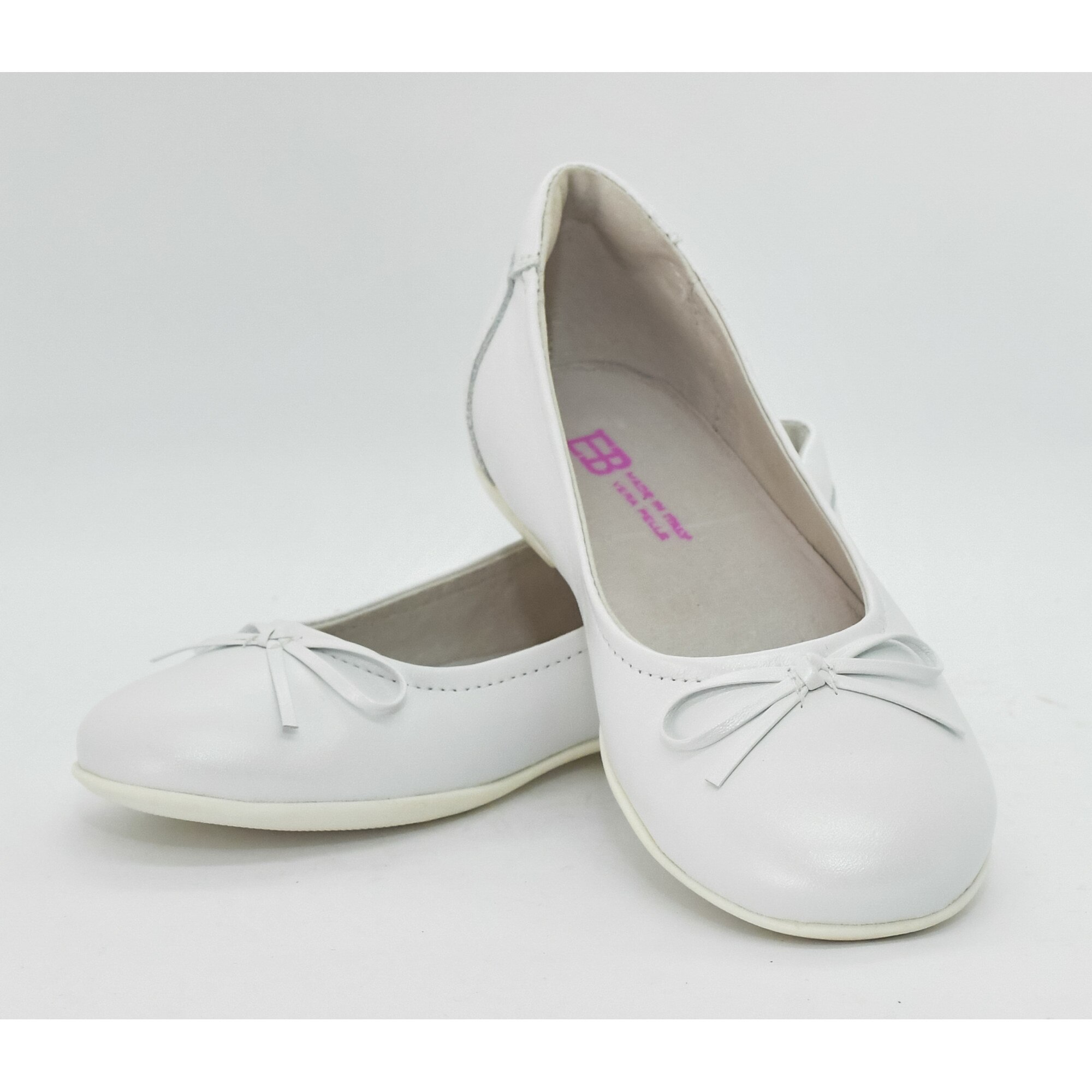 Balerini EB Piele naturala Fundita Alb 29EU - eMAG.ro