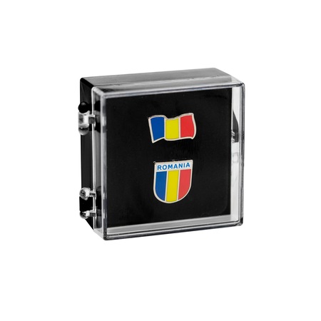 Insigne set 2 buc, Magnetella, Drapelul Romaniei, metal, multicolora ...