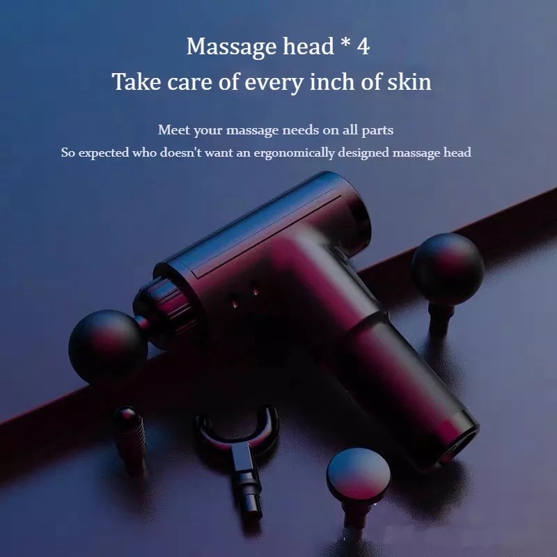 Aparat de masaj Gun BiTec® cu Vibromasaj Profesional, 4 capete ...