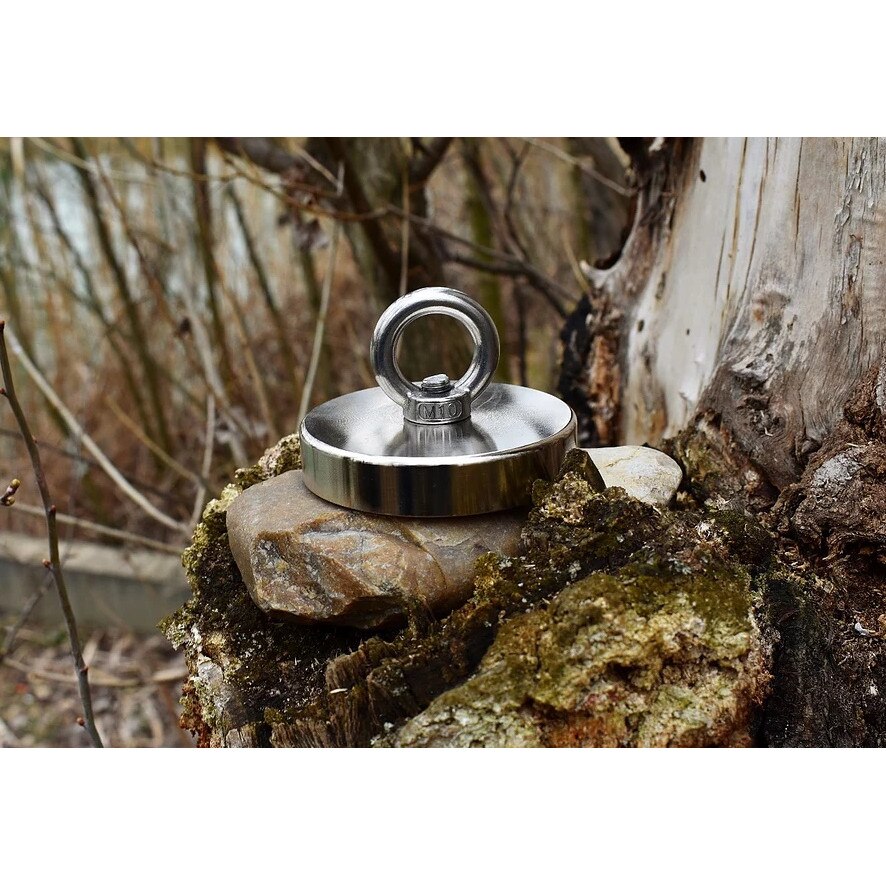 Magnet Fishing puternic D90 mm 320 Kg MagNeo Forta prindere acvatic ...