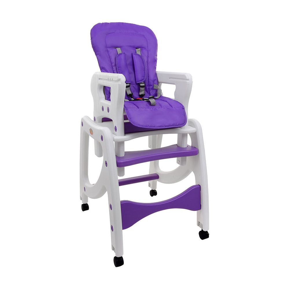 Scaun de masa inaltator pentru copii si bebe, 5in1, pliabil, cu roti ...