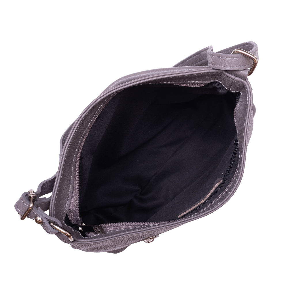 Poseta din piele naturala Lora gri - eMAG.ro