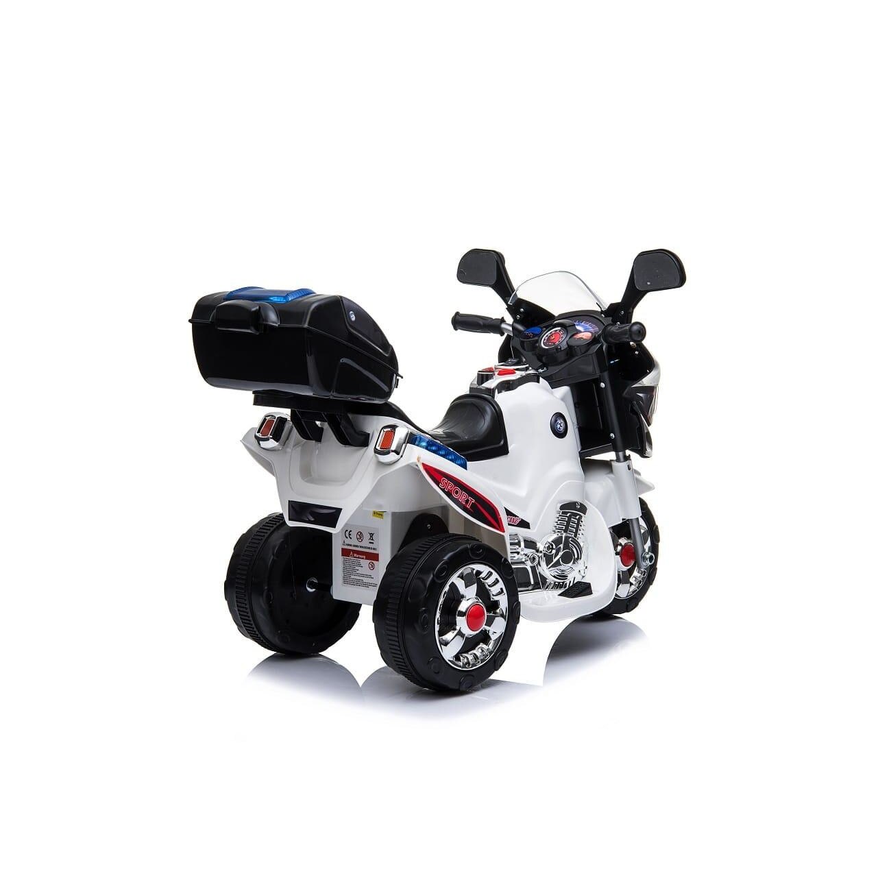 Mini Motocicleta electrica 183099, pentru copii, cu 3 roti si efecte ...