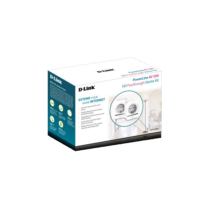Powerline D-Link, Kit Adaptor Powerline 500Mbs, 2 bucati - eMAG.ro