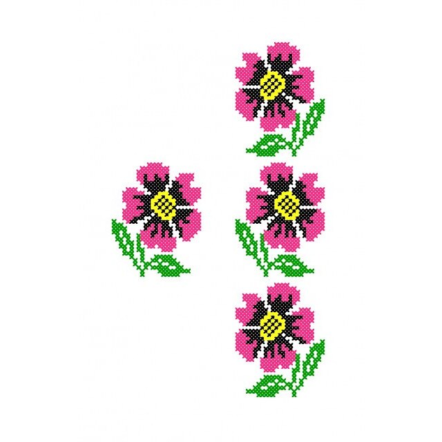 Program de broderie computerizata, D CUSUT, motiv popular floral, FL282 ...
