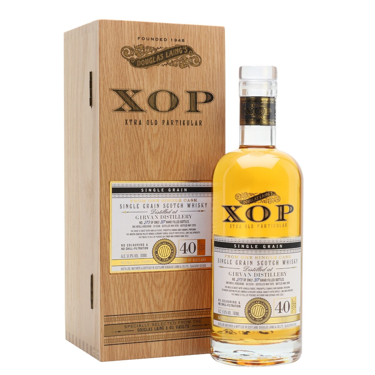 Whisky Single Grain Xtra Old Particular Girvan Distillery 40 Ani 0.7L ...