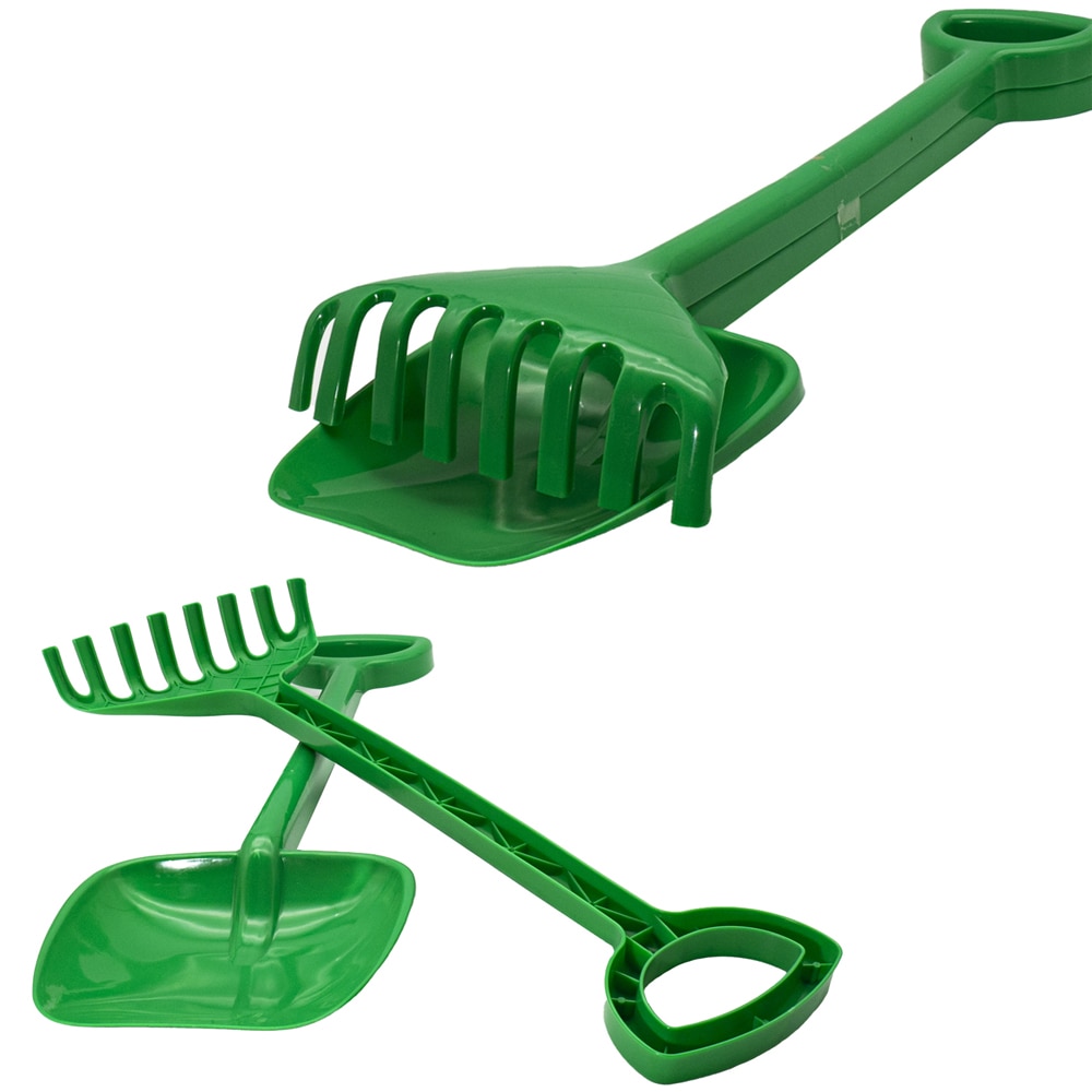 Lopata si grebla Verde, 2 bucati pe set, Robentoys - eMAG.ro