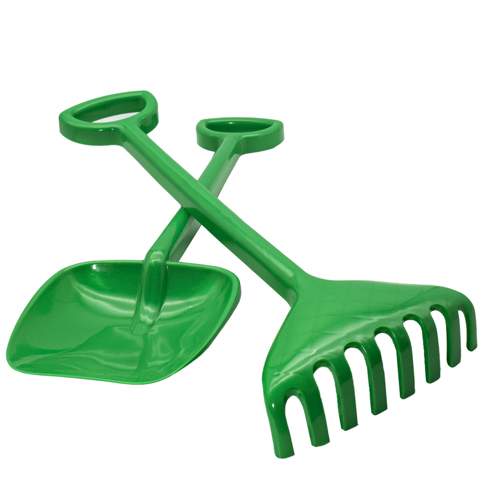 Lopata si grebla Verde, 2 bucati pe set, Robentoys - eMAG.ro