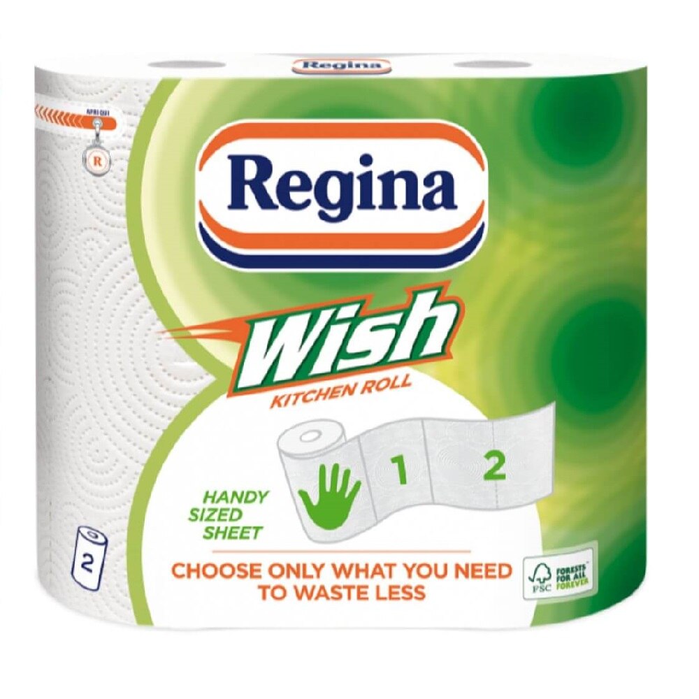 Prosoape Albe de Bucatarie Regina Wish, 2 Straturi, 2 Role/Bax, 15.7x25 ...