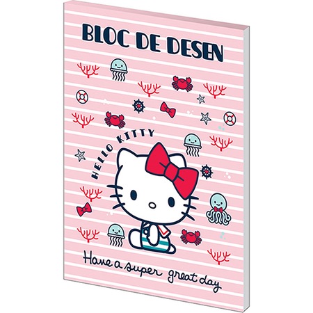 Bloc desen Hello Kitty A4 160g 16 file - eMAG.ro