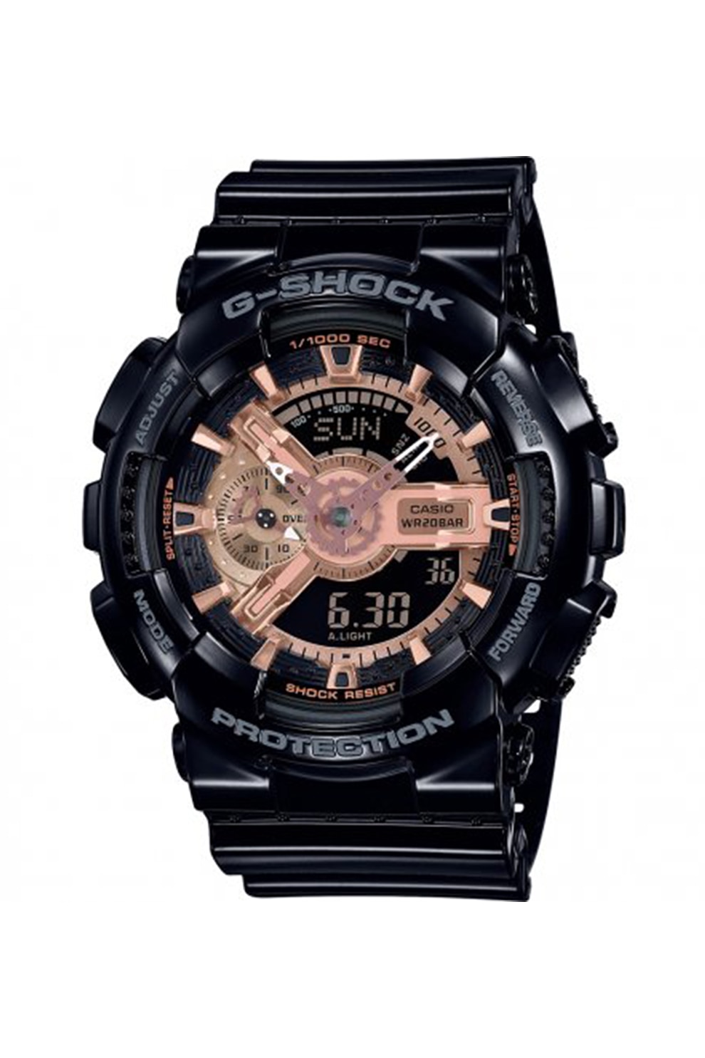 Casio, Ceas cronograf G-Shock, Negru/Bronz - eMAG.ro